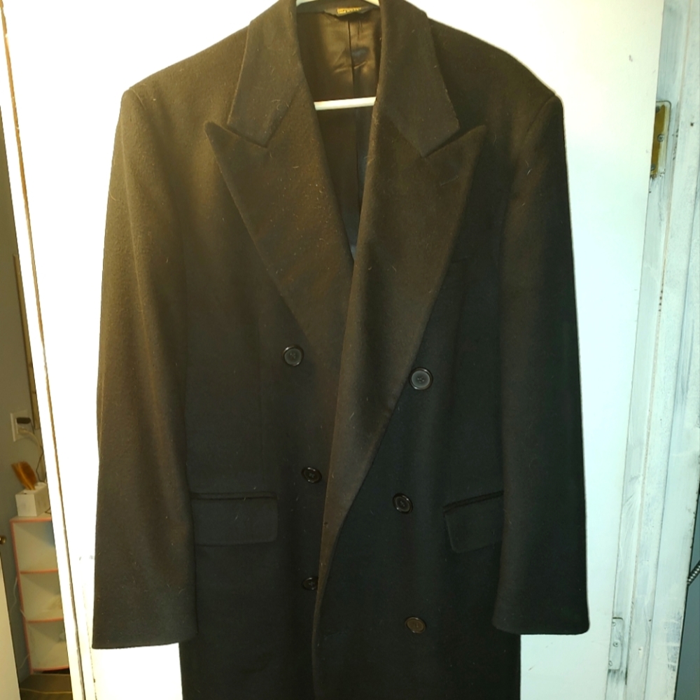 Men's Jacob Siegel Loro Piana 100% Cashmere Black Lon… - Gem